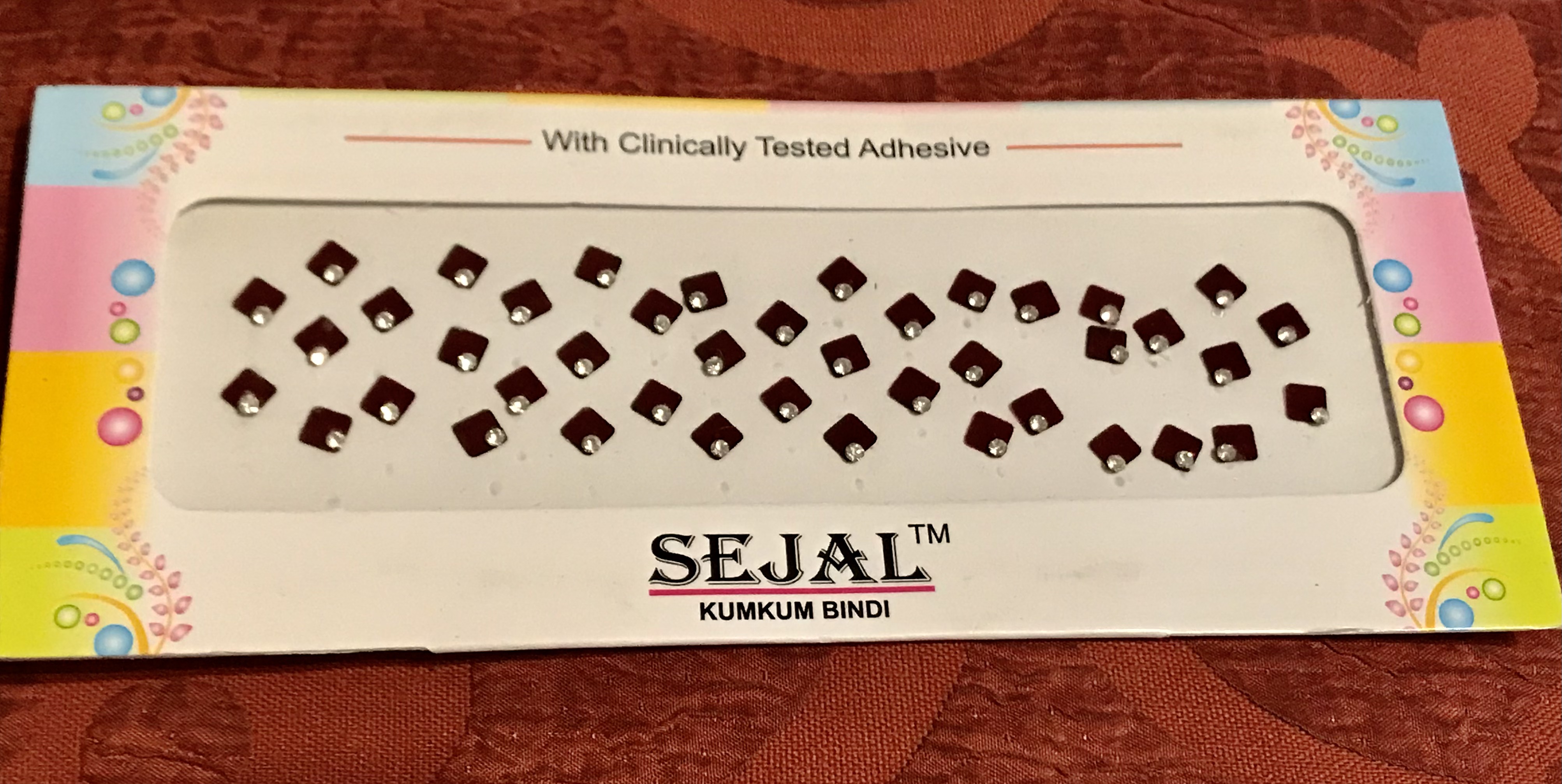 Bindi Square Maroon Stone: Krishna Culture