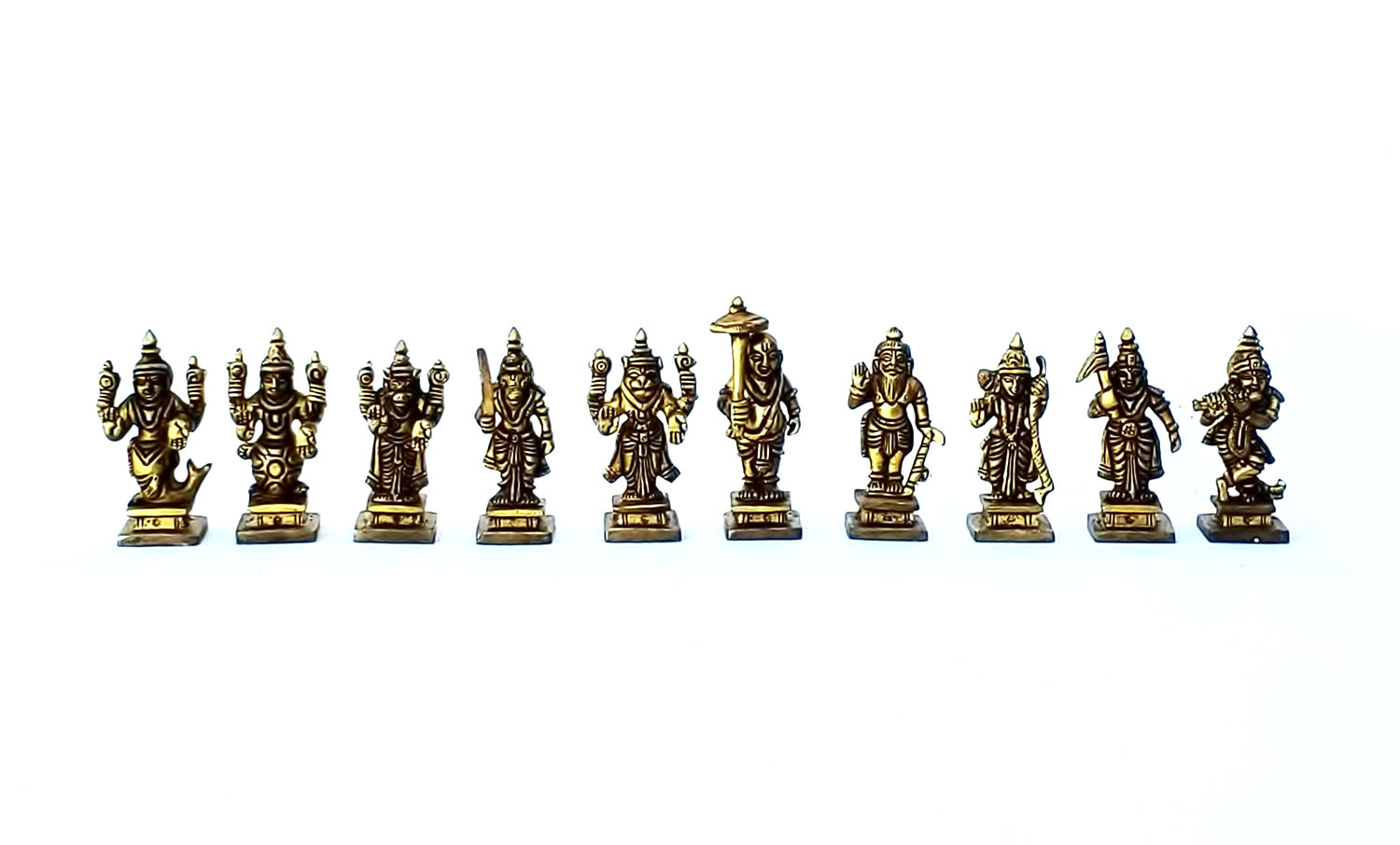Brass Dasa Avatar Statue Set: Krishna Culture