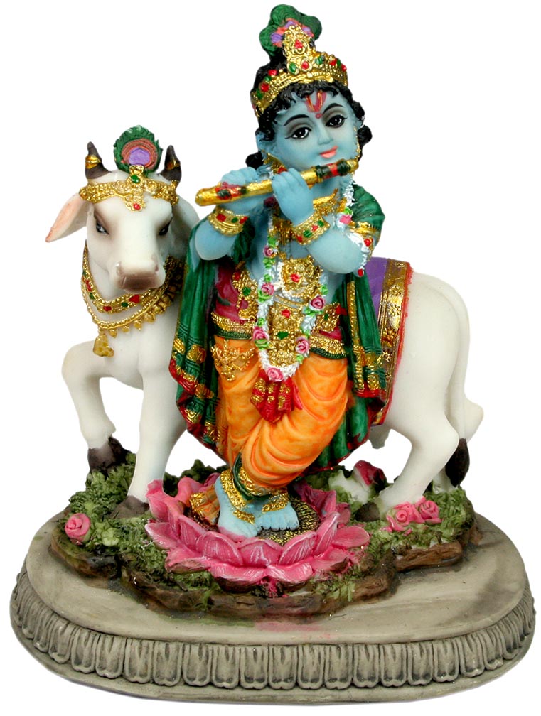 Krishna with Cow 5": Krishna Culture