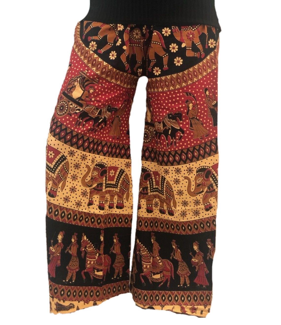 Cotton Pants Brown 40" length: Krishna Culture
