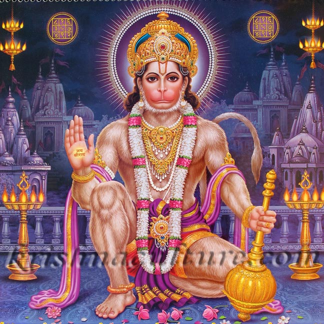 Hanuman Potent Canvas Art: Krishna Culture