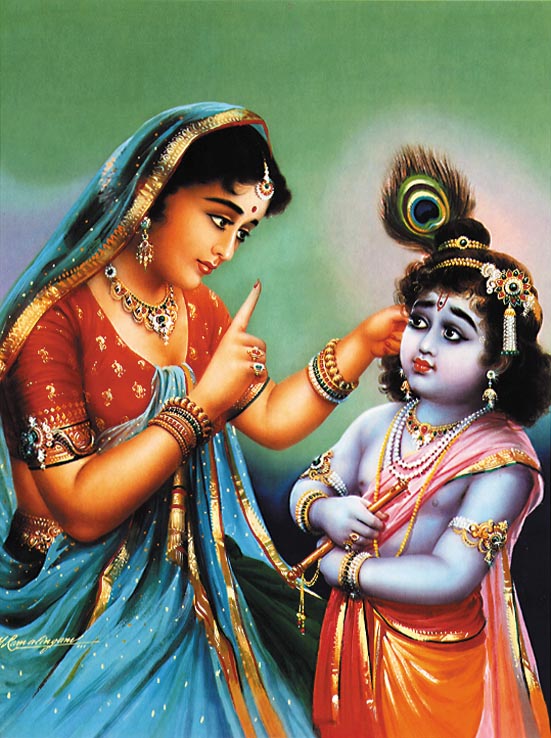 Yashoda Warns Krishna Poster 16x20": Krishna Culture